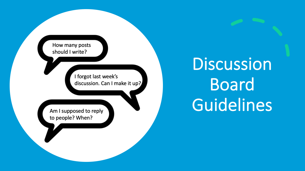 Discussion Board Guidelines | Vanessa Dennen